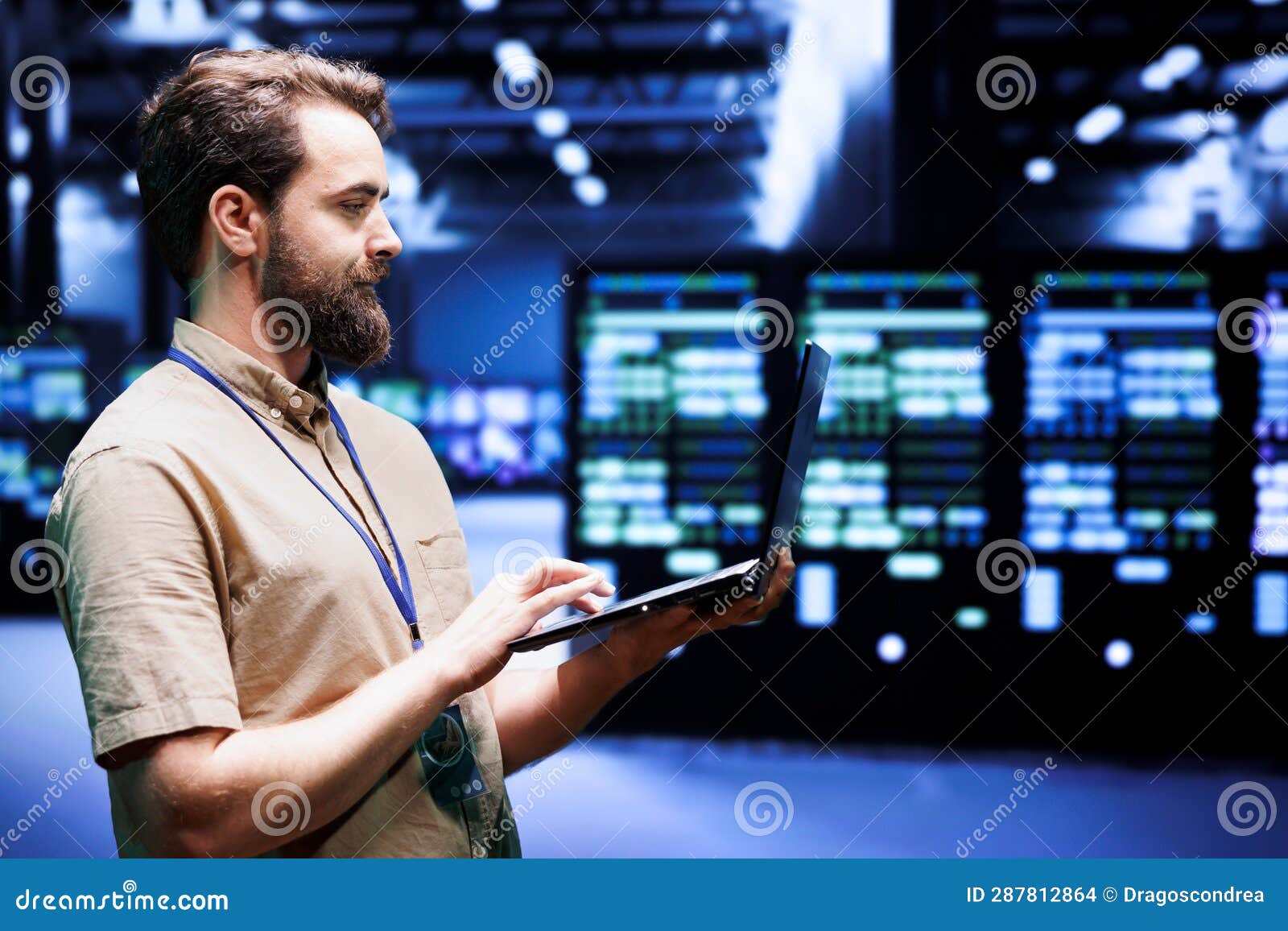 Admin Preventing Server Security Threats Stock Photo - Image of ...