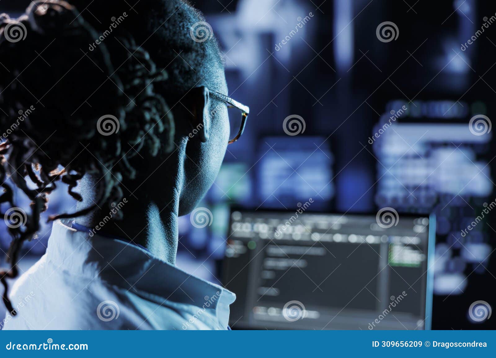 Admin Runs Code on Laptop in Data Center Stock Image - Image of ... Admin Runs Code on Laptop in Data Center Stock Image - Image of ...
