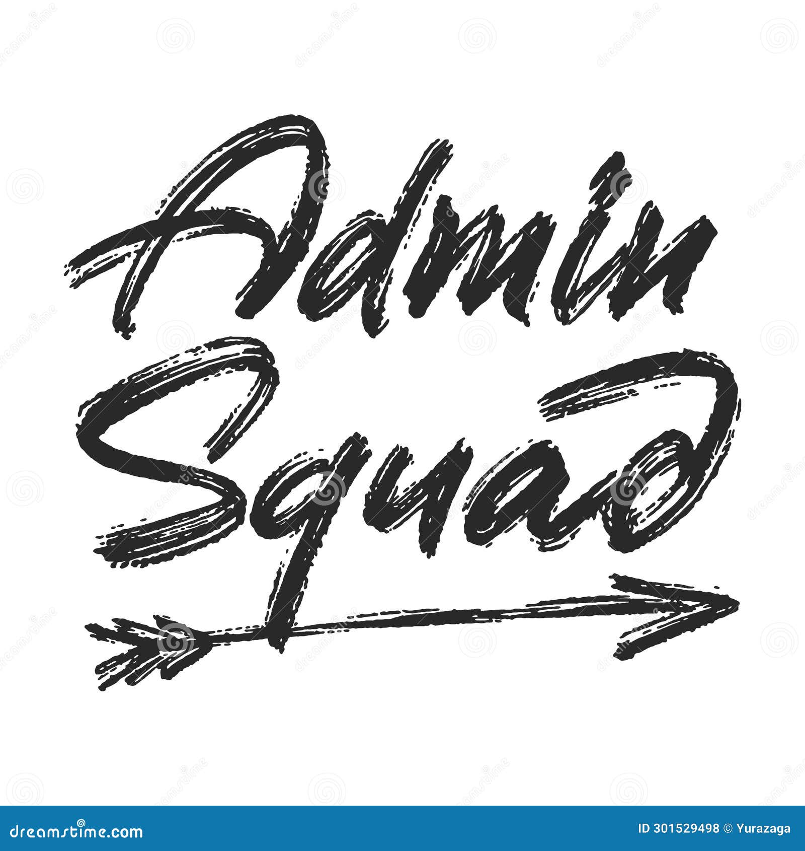 Admin Squad Vector Lettering Stock Illustration - Illustration of team ...