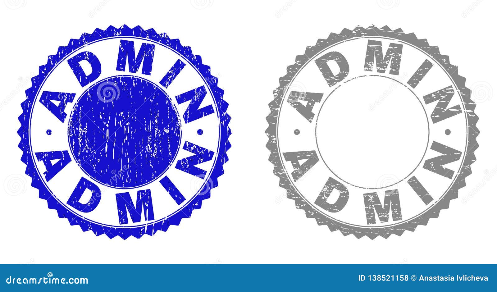 Textured ADMIN Grunge Stamps with Ribbon Stock Vector - Illustration of ...