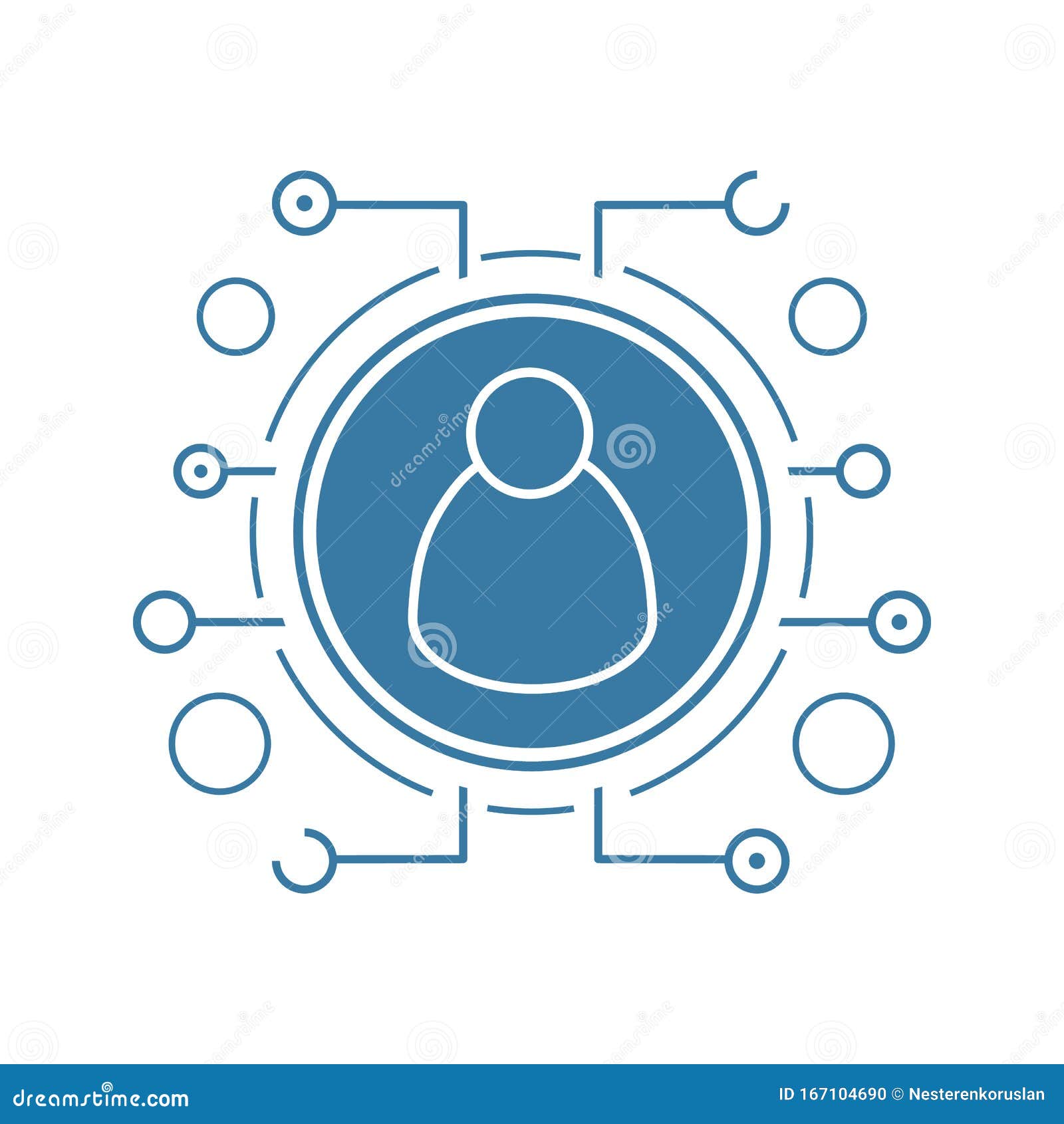 Admin User Flat Linear Long Shadow Icon Stock Vector - Illustration of ...