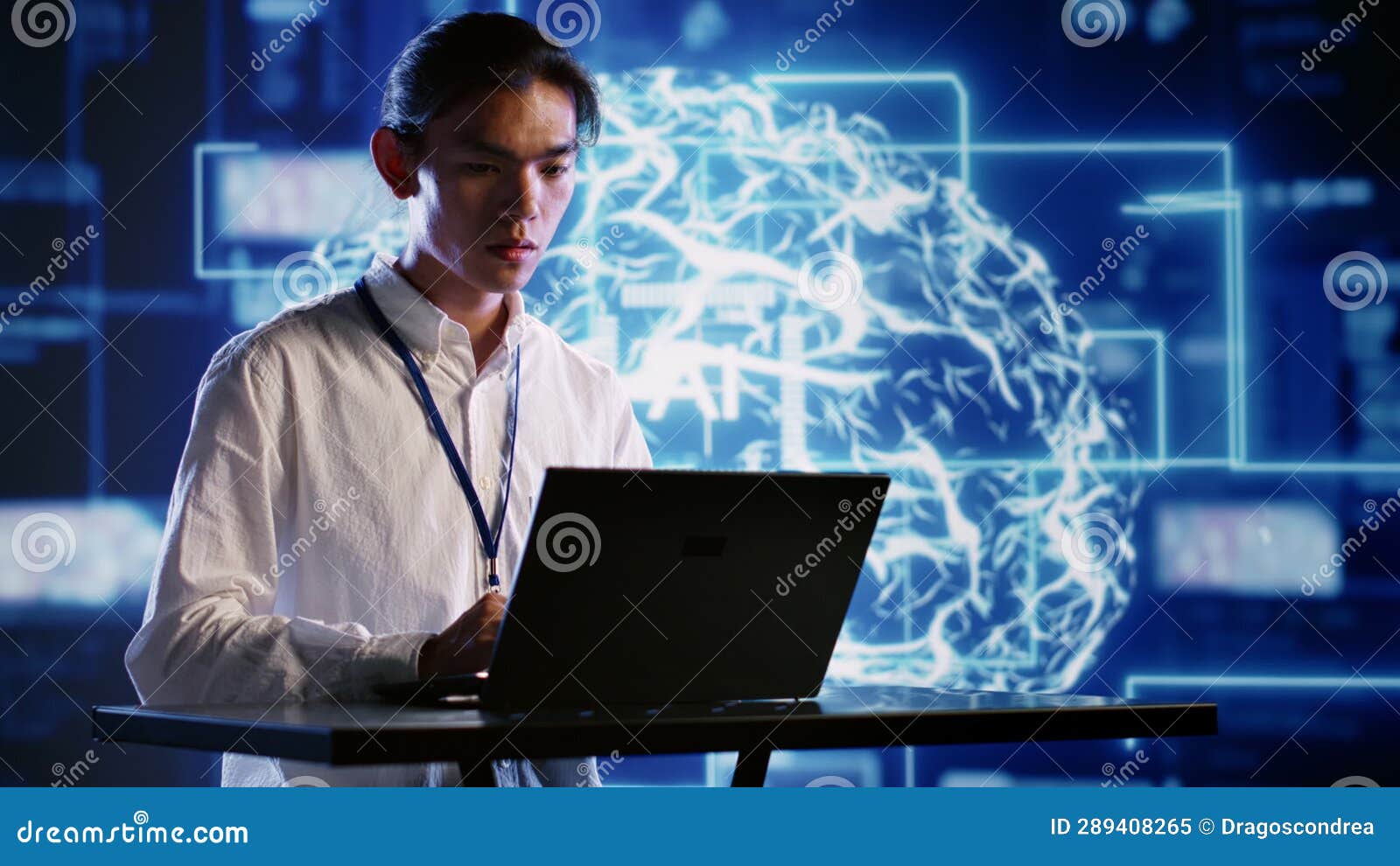 Supervisor Overseeing AI Systems Stock Video - Video of programming ...