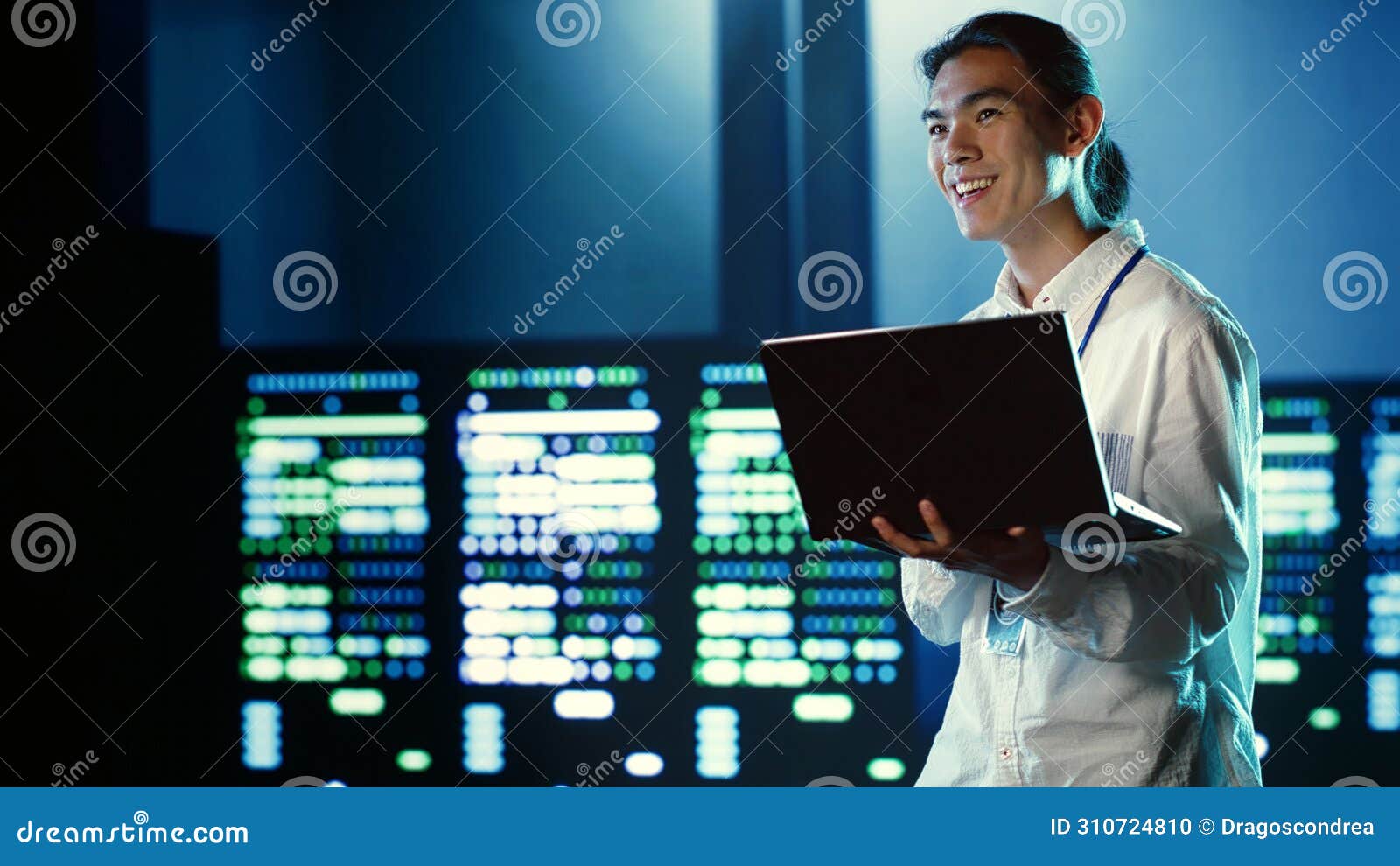 Admin Wandering Around Data Center Stock Photo - Image of online ...