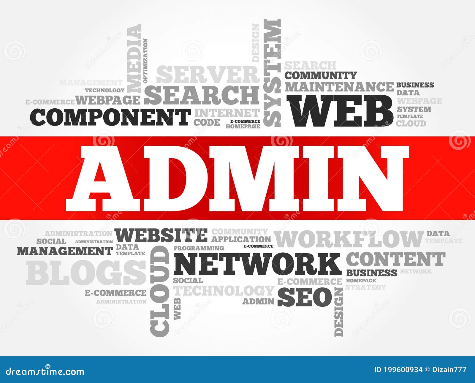 ADMIN Word Cloud Collage Stock Photography | CartoonDealer.com #199600934