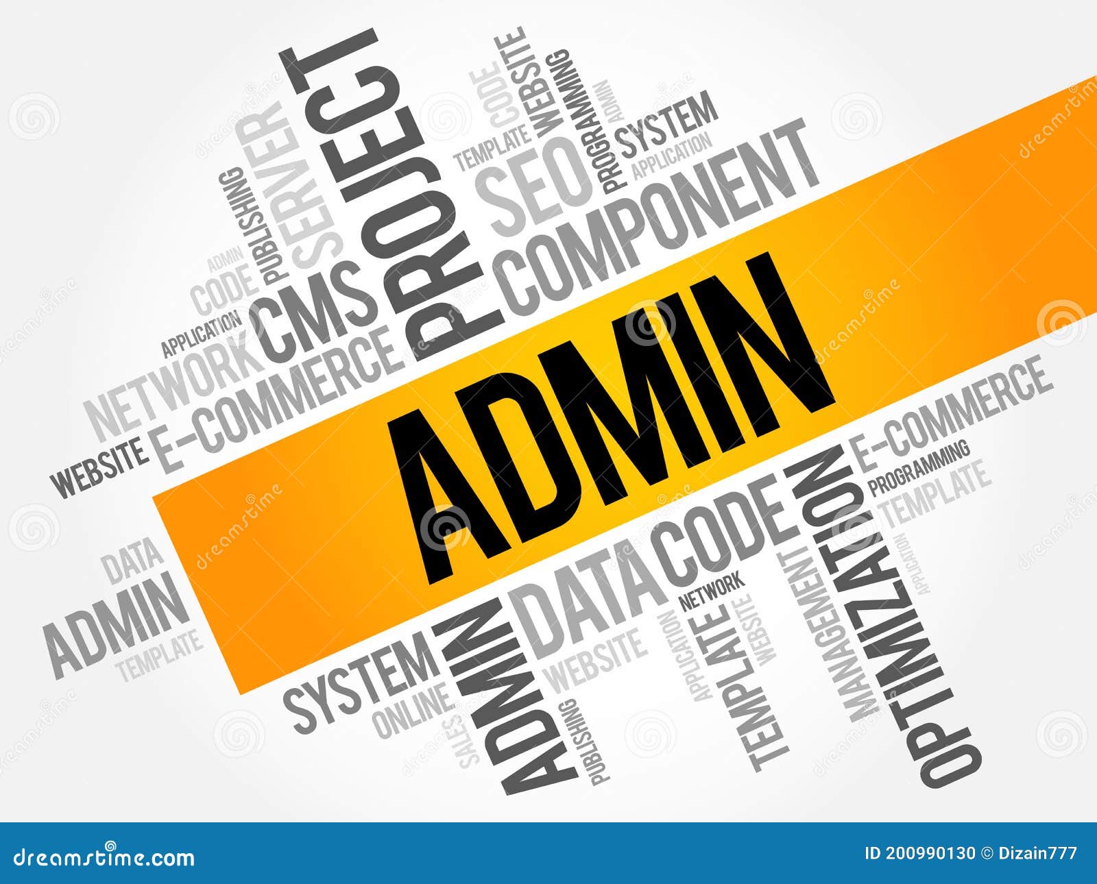 ADMIN Word Cloud Collage Stock Photography | CartoonDealer.com #199600934