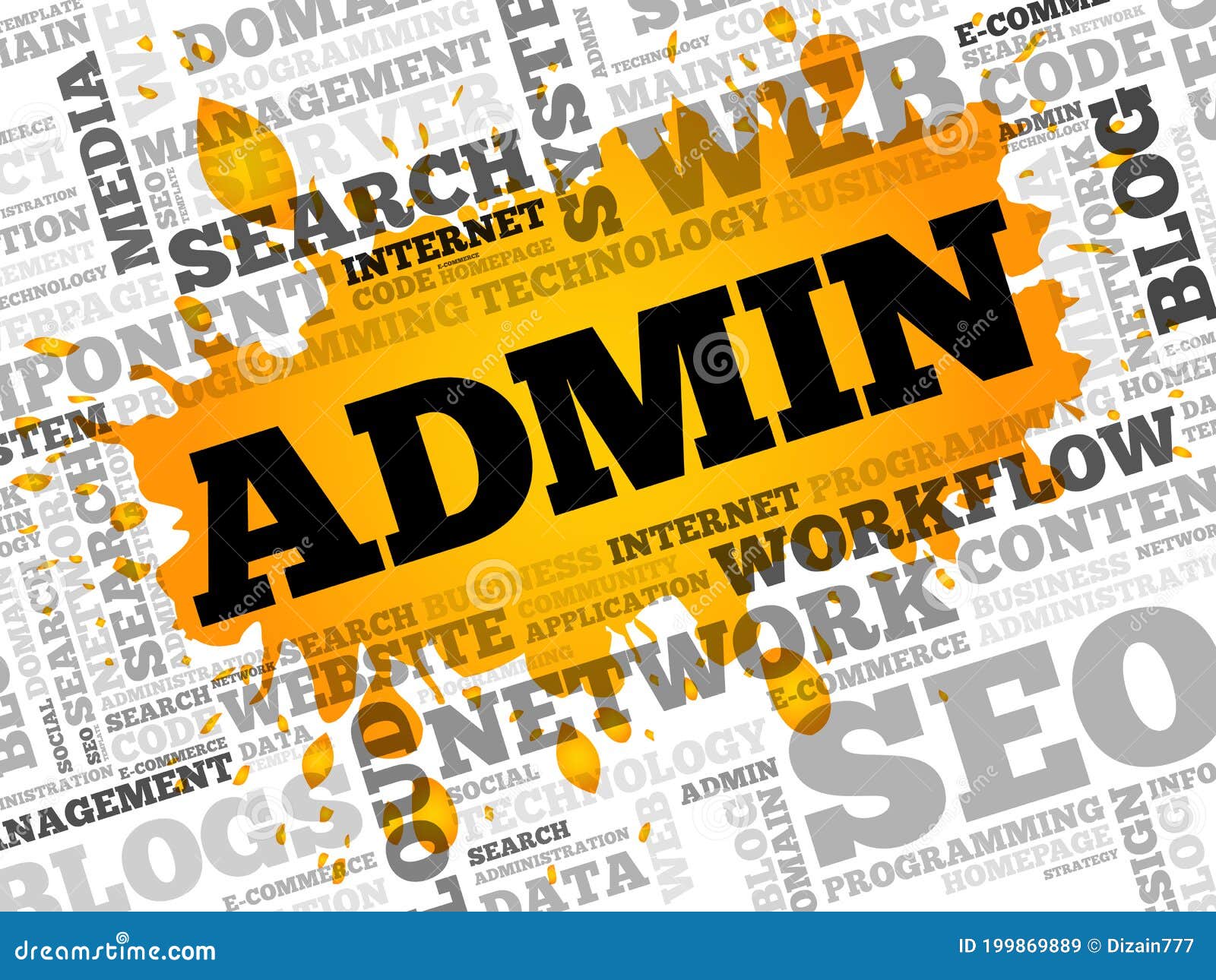 ADMIN Word Cloud Collage Stock Photography | CartoonDealer.com #199600934