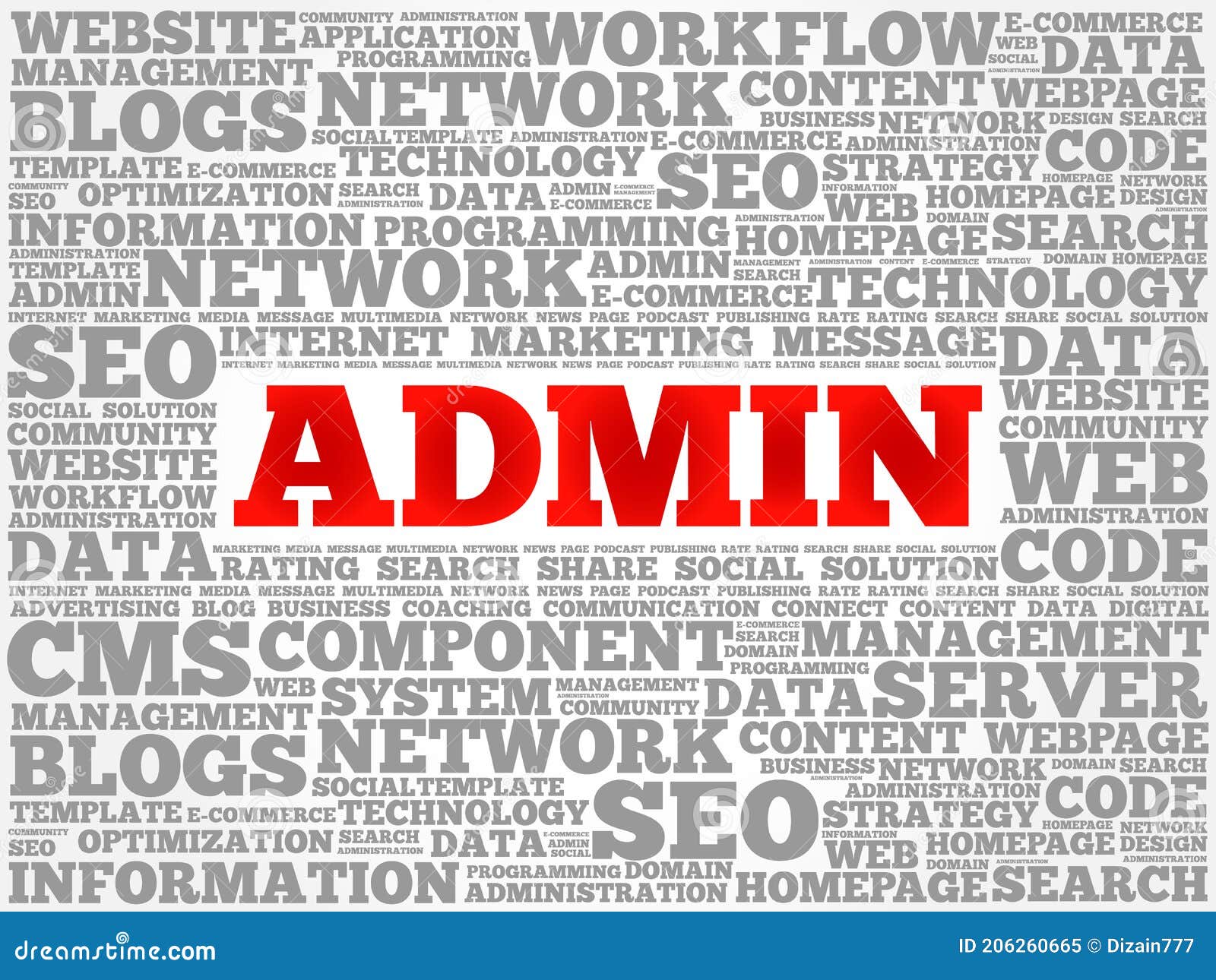 ADMIN Word Cloud Collage Stock Photography | CartoonDealer.com #199600934