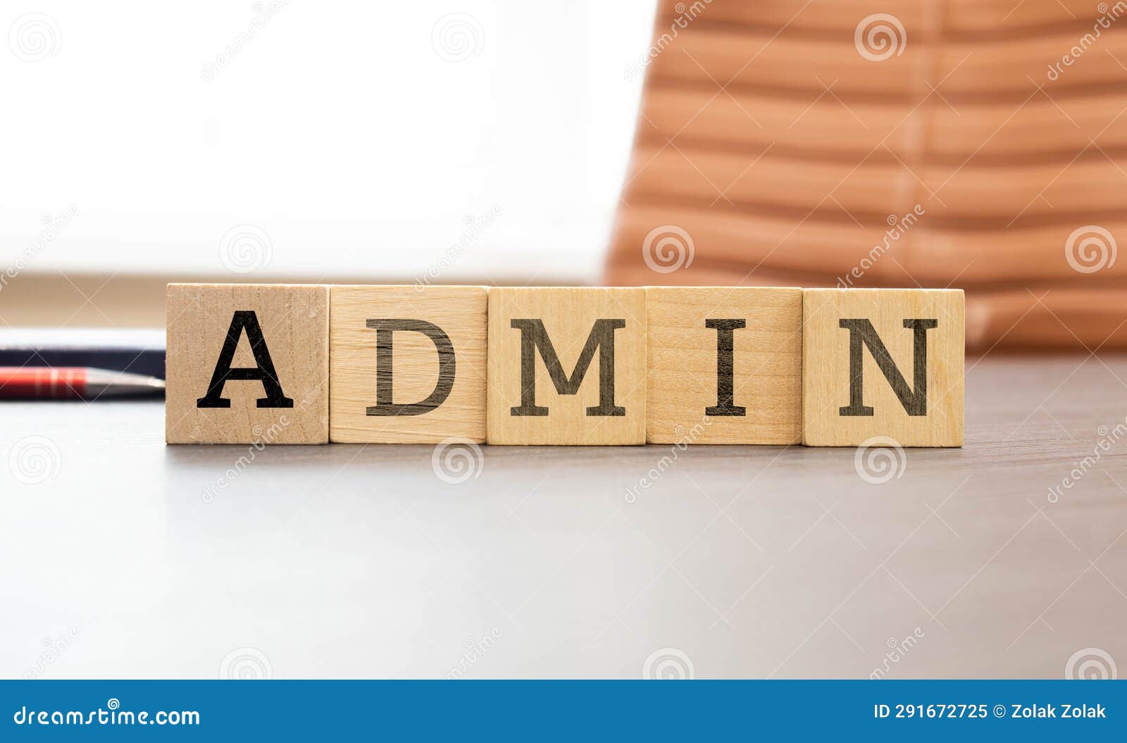 ADMIN Word Made with Building Blocks Stock Image - Image of admin ...