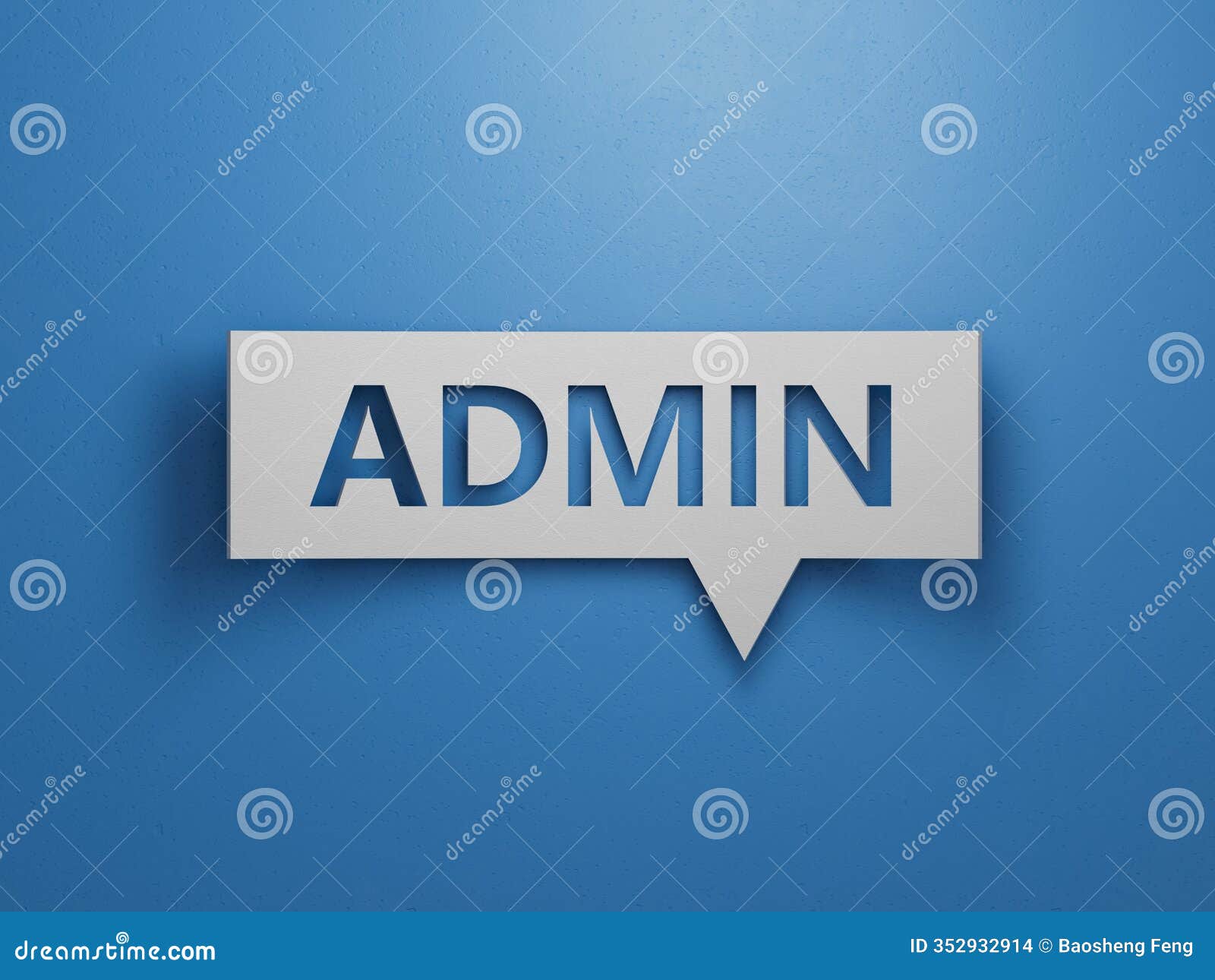 Admin Word in Speech Bubble. Stock Illustration - Illustration of ...