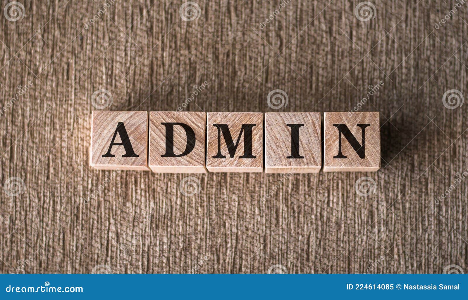 ADMIN Word Written on Wooden Blocks on a Brown Background Stock Image ...