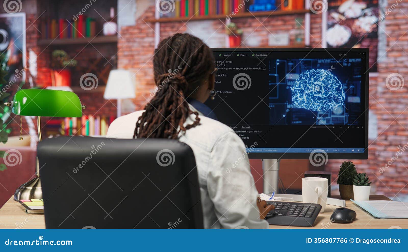 Admin Writing Artificial Intelligence Code on Computer Stock Photo - Image of code, innovation ...