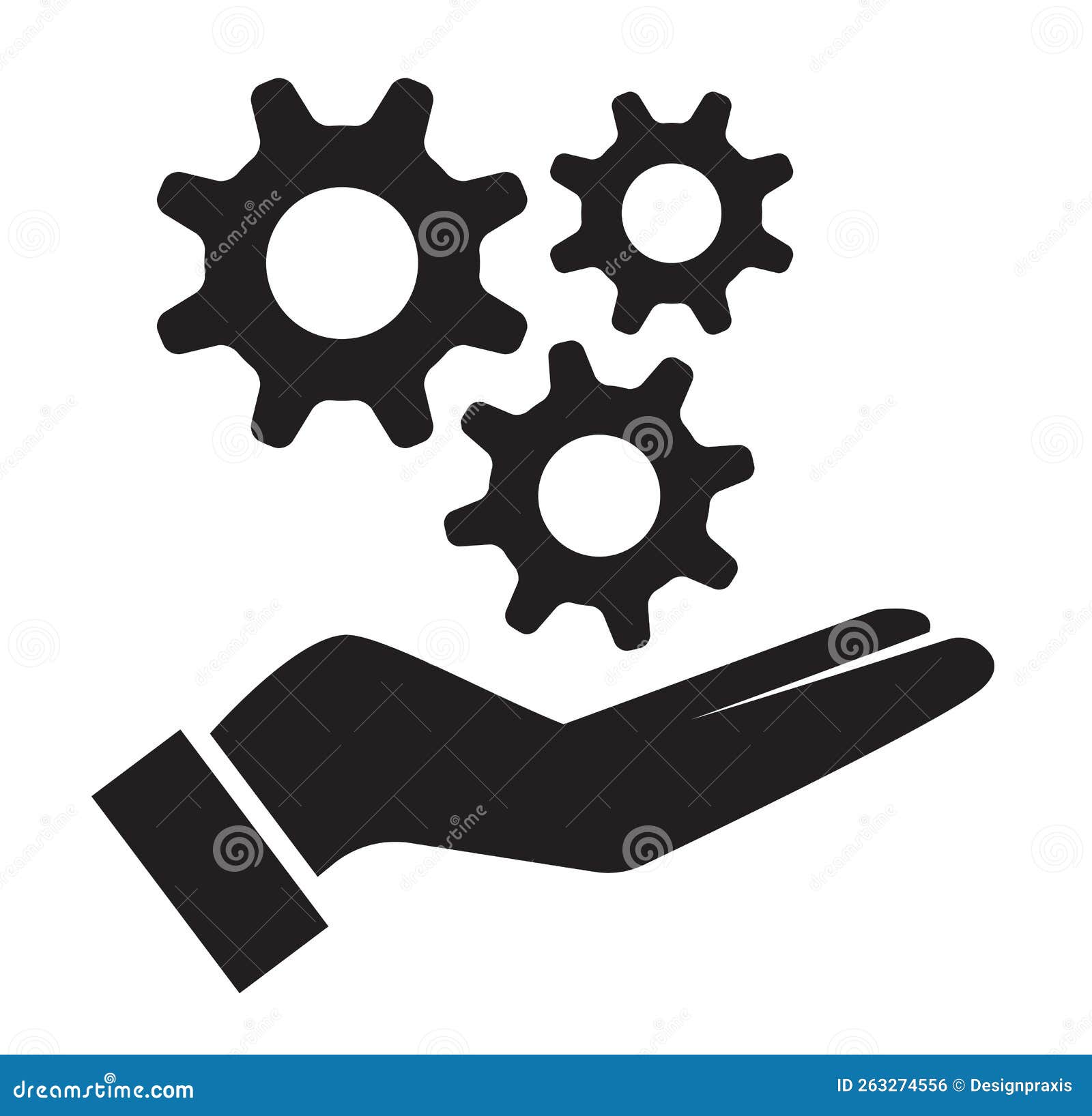 Administrar El Icono De Proceso Complejo Stock de ilustración ...