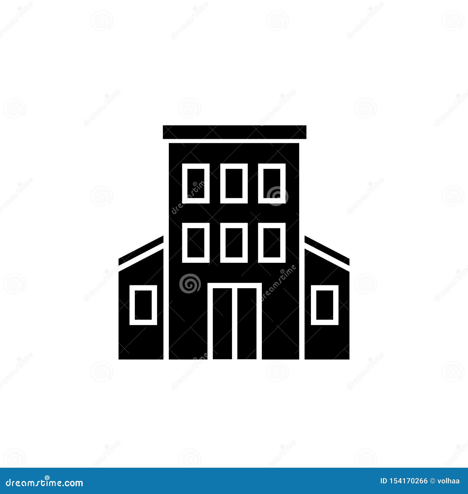 Administration Building Vector Icon Stock Vector - Illustration of ...