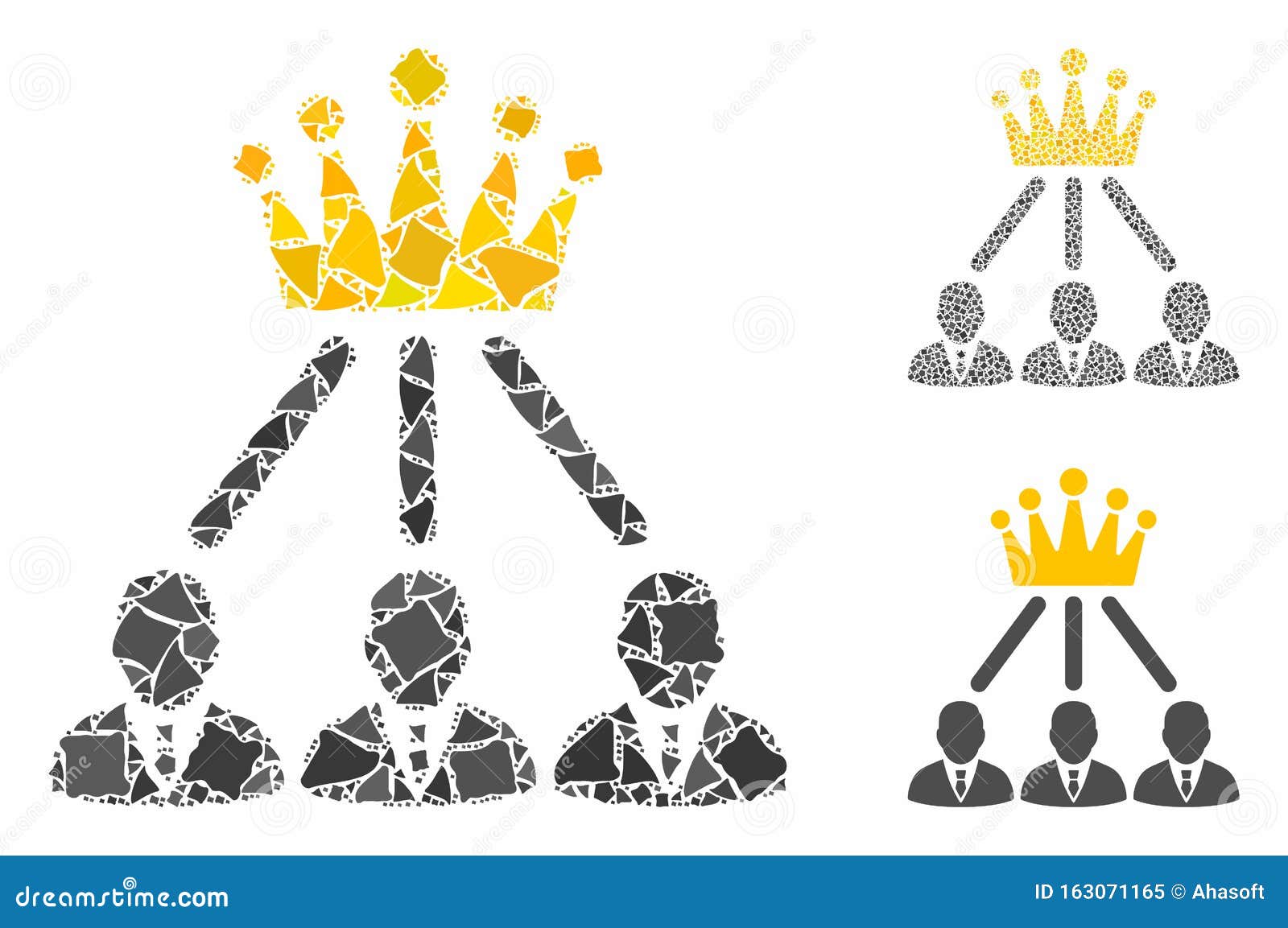 Administration Crown Composition Icon of Joggly Items Stock ...