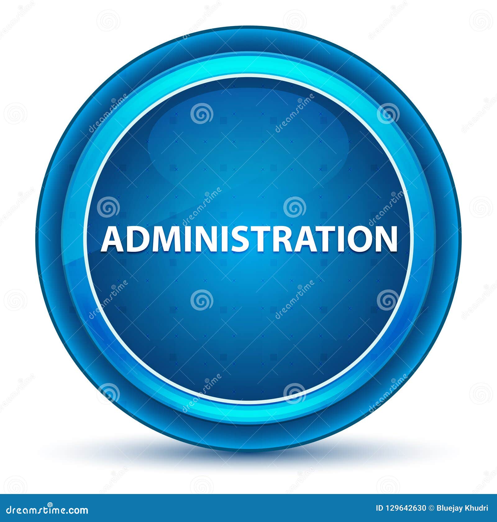 Administration Eyeball Blue Round Button Stock Illustration ...