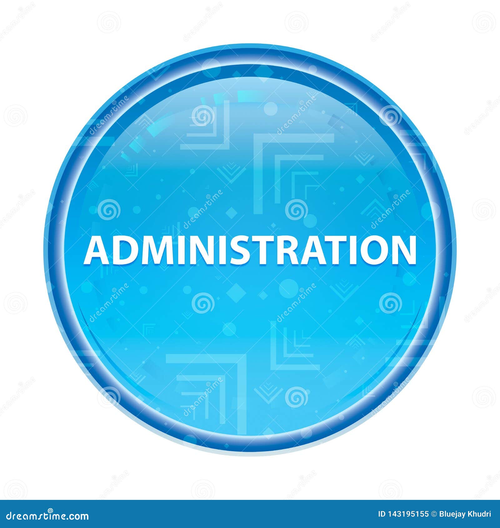 Administration Floral Blue Round Button Stock Illustration ...