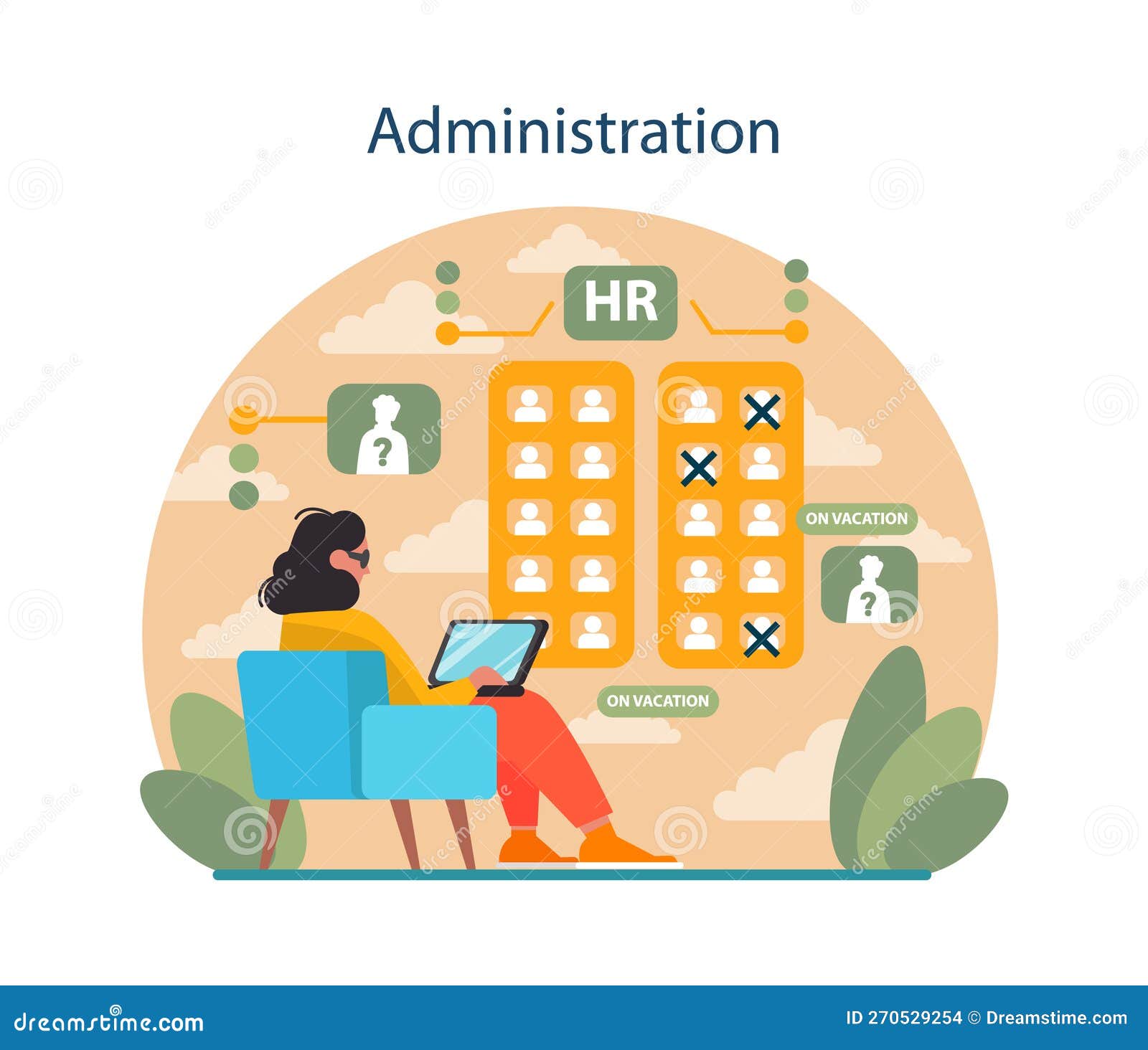 Administration. Human Resources Manager Soft Skills Stock Vector ...