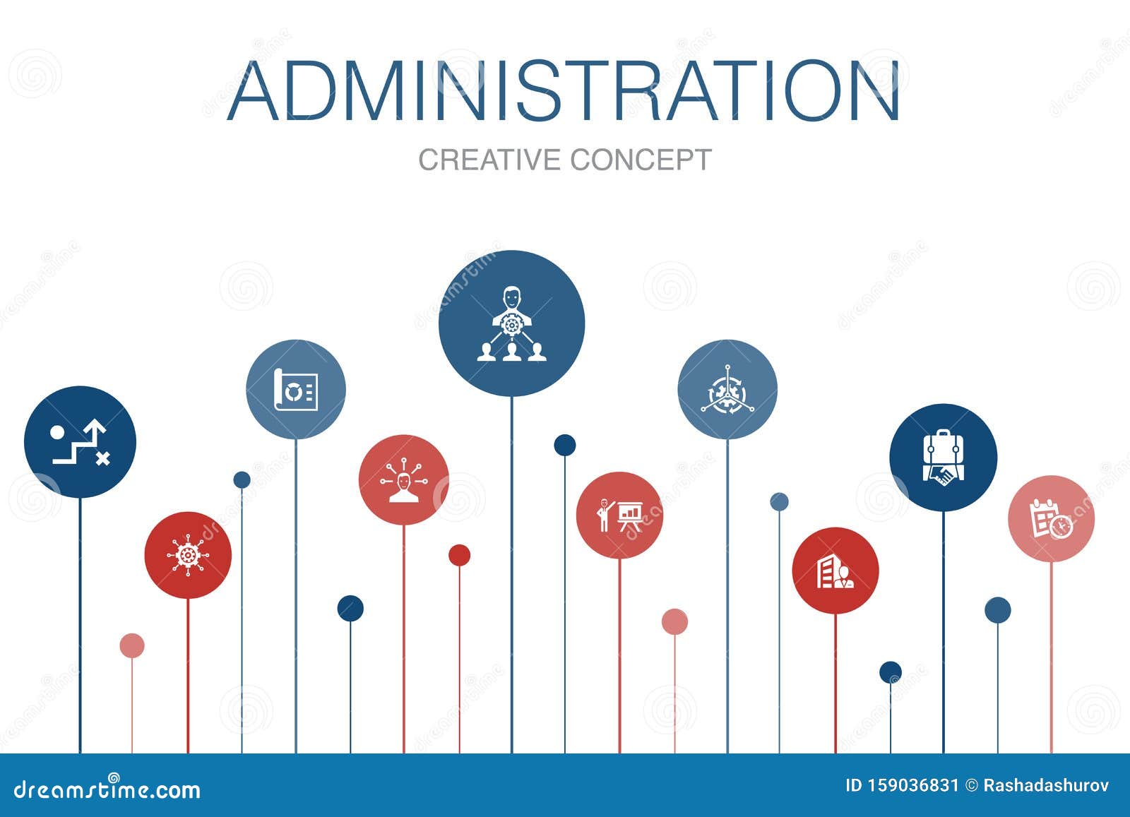 Administration Infographic 10 Steps Stock Vector - Illustration of step ...