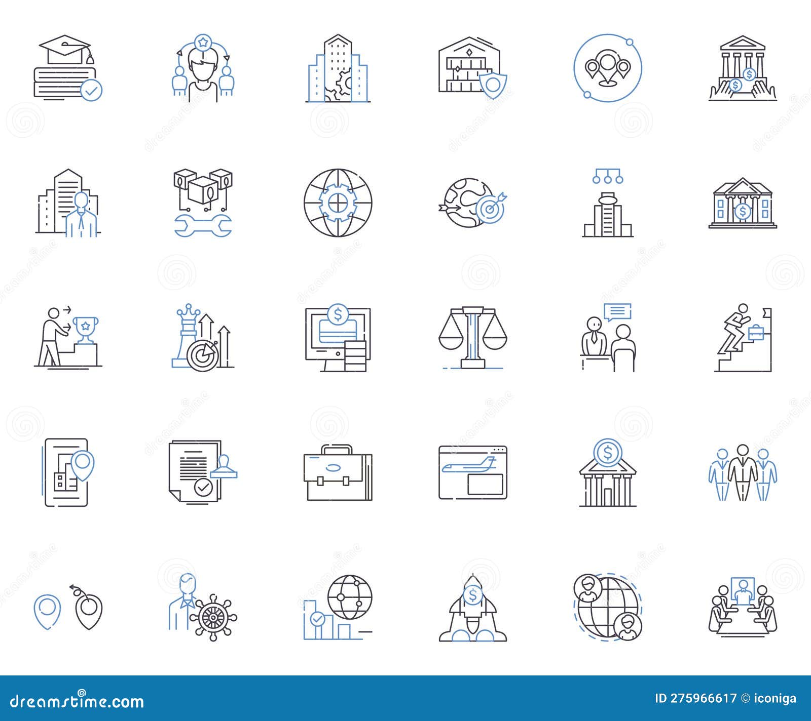 Administration Management Line Icons Collection. Efficiency ... Administration Management Line Icons Collection. Efficiency ...