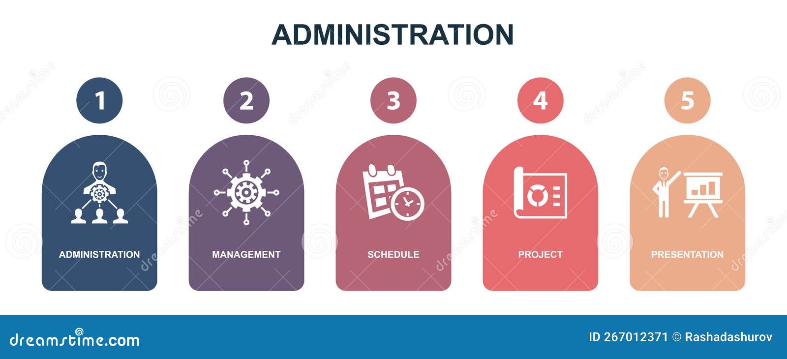 Administration, Management, Schedule Stock Vector - Illustration of ...