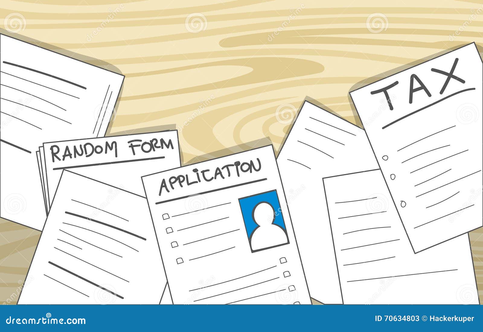 Administration Problem Vector Illustration with Sheets and Forms Stock ...