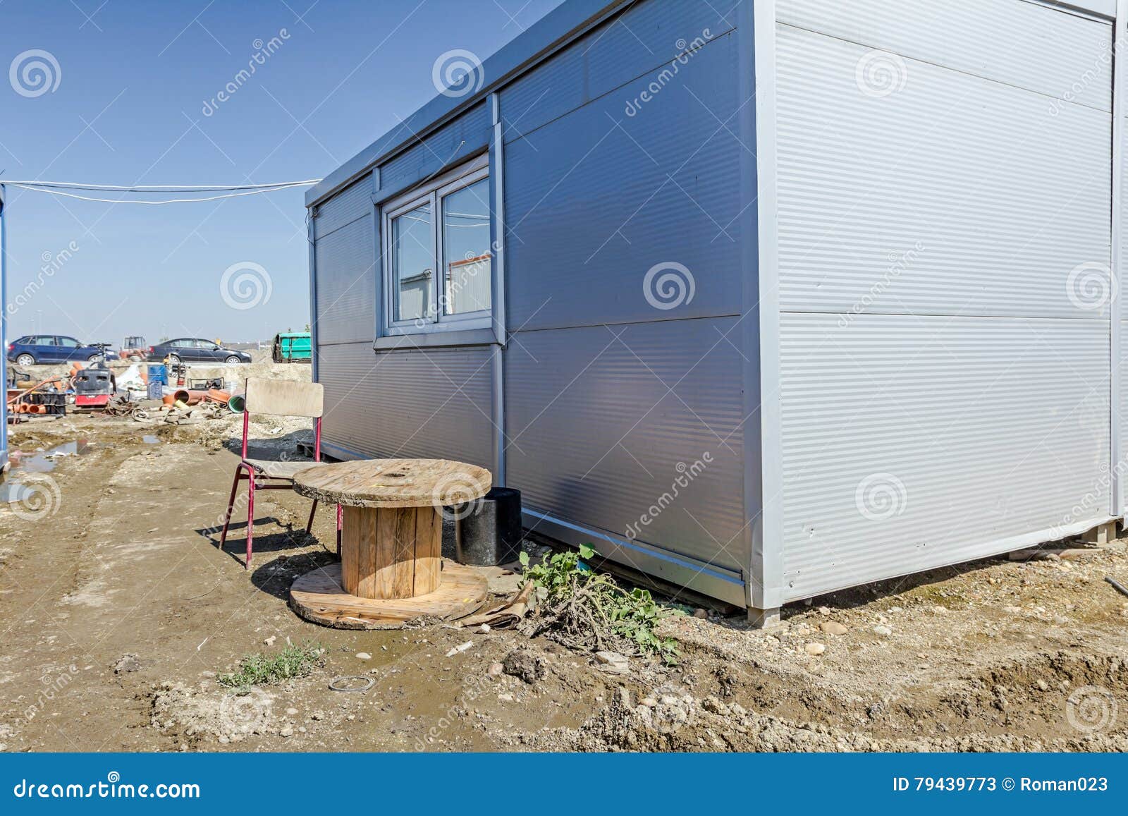 An Improvised Table With Seats In The Form Of Stumps Stock Photography ...