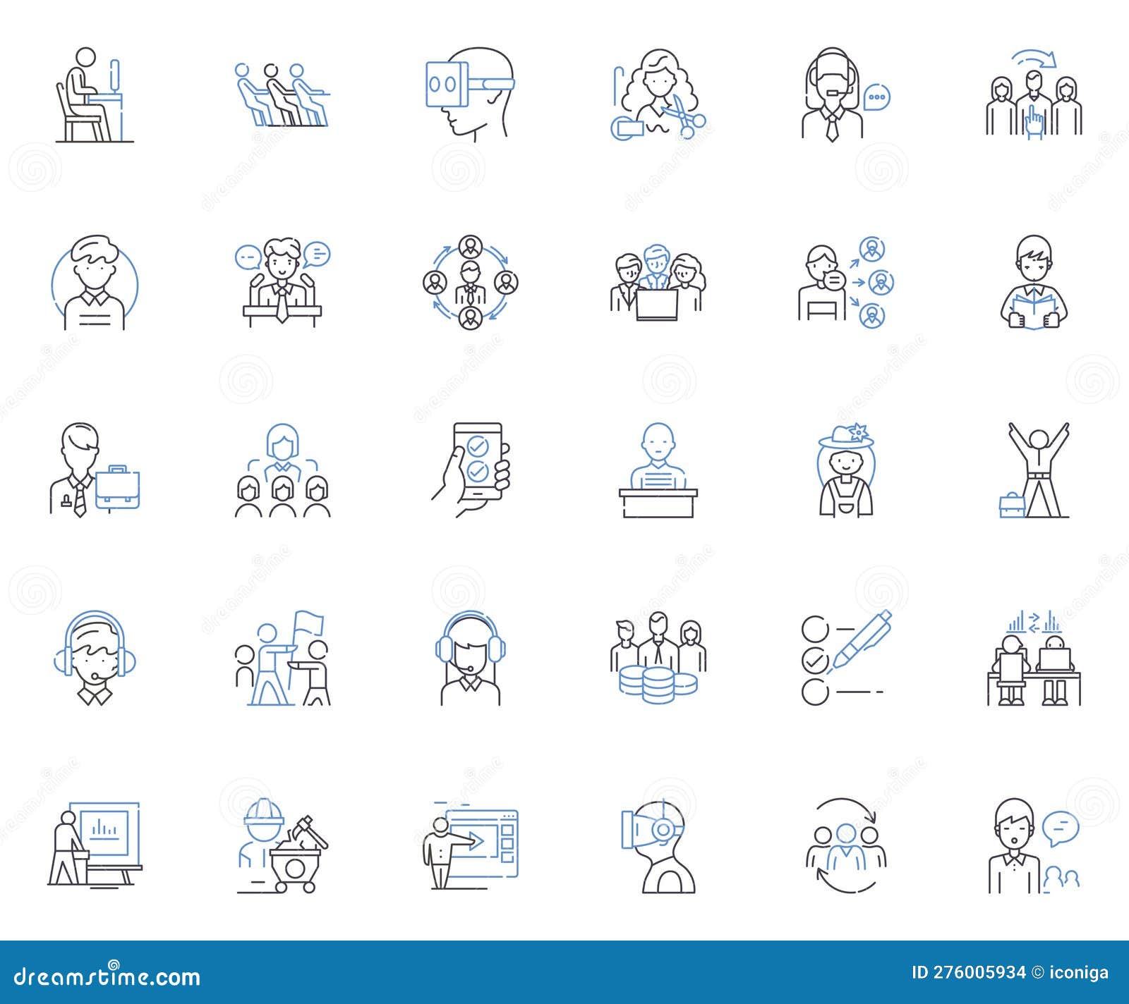 Administration Staff Line Icons Collection. Secretary, Receptionist ... Administration Staff Line Icons Collection. Secretary, Receptionist ...
