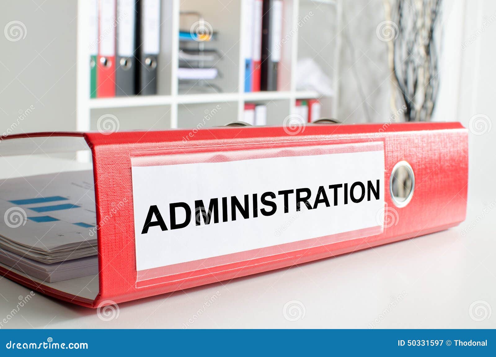 Administration Wording on a Binder Stock Image - Image of ...