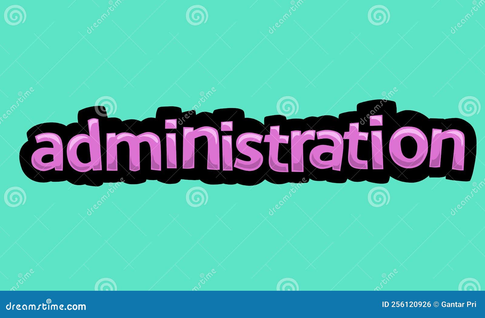 ADMINISTRATION Writing Vector Design on a Blue Background Stock Vector ...