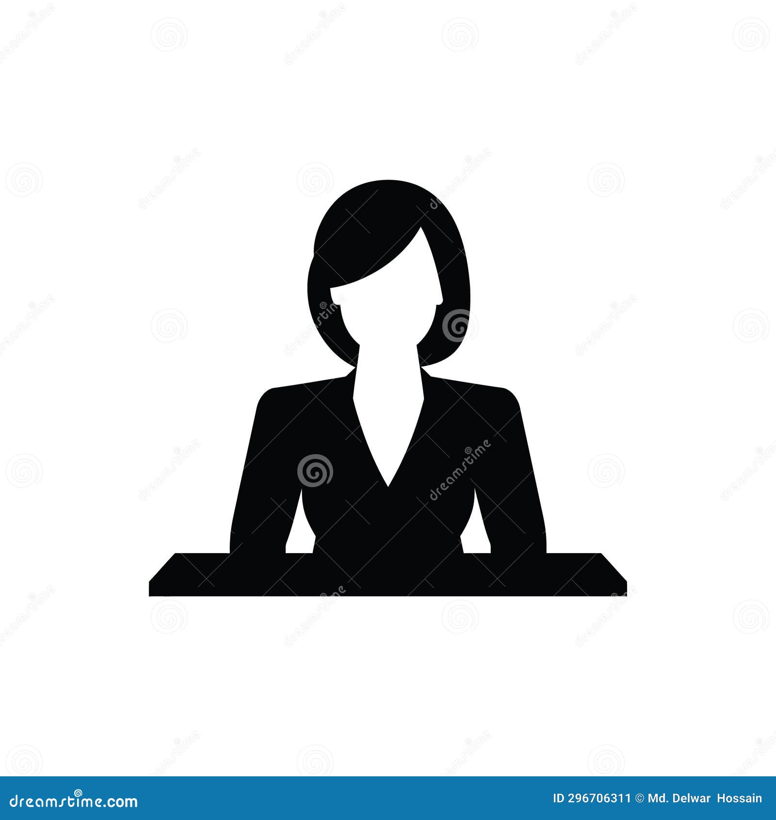 Administrative Assistant Icon Stock Vector - Illustration of entry ...
