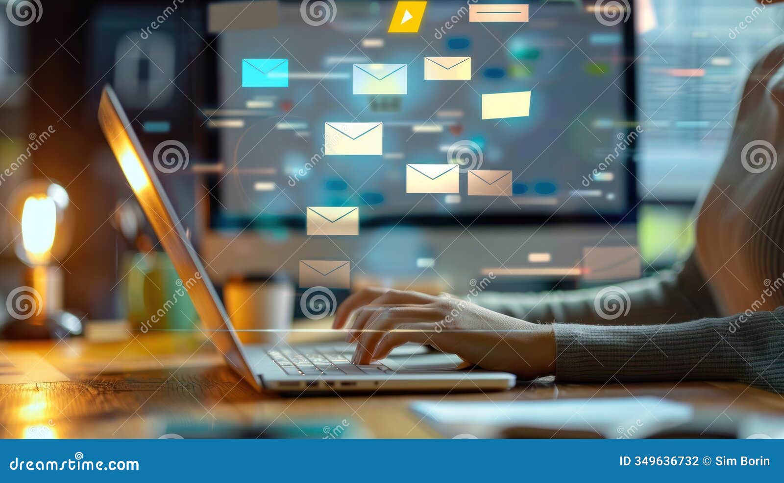 An Administrative Assistant Working at a Busy Office Desk, Managing ...