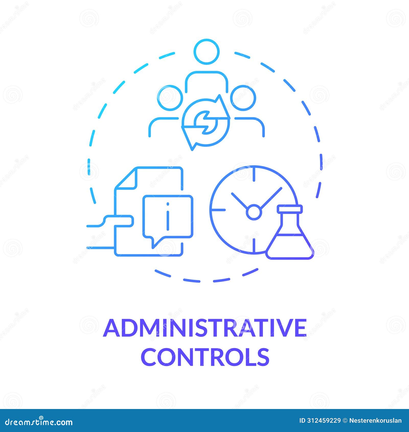 Administrative Controls Blue Gradient Concept Icon Stock Vector ...