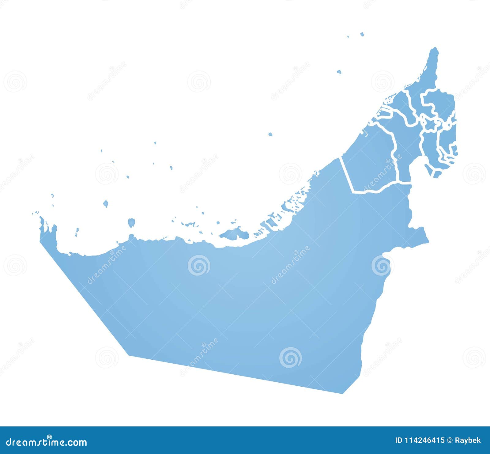Map of UAE stock illustration. Illustration of region - 114246415