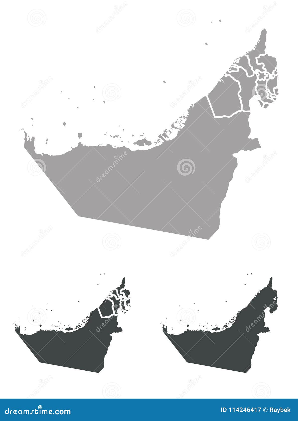 Map of UAE stock illustration. Illustration of blue - 114246417