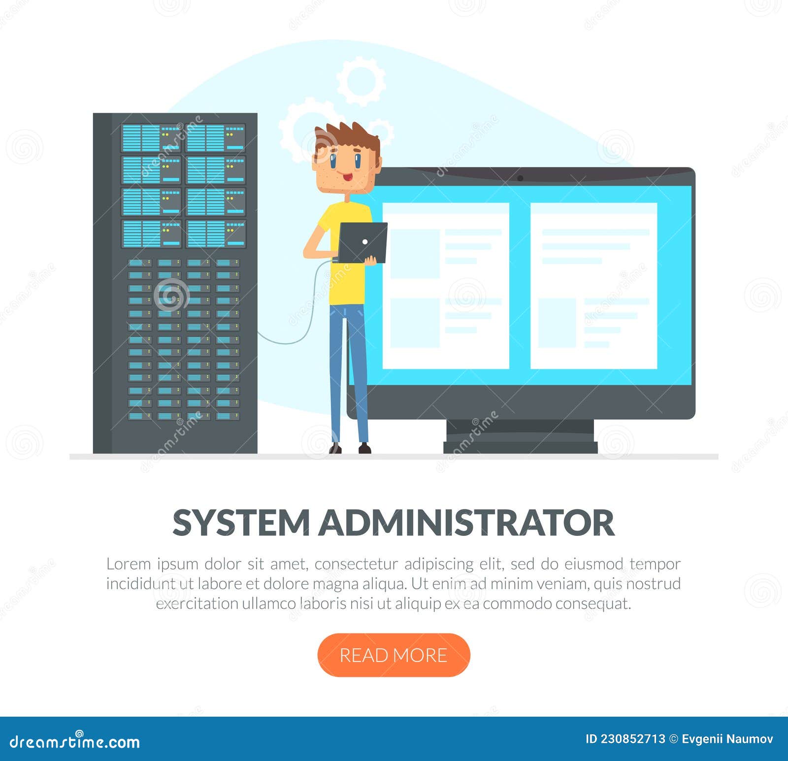 Administrative Support Service with Sysadmin Fixing Server on Computer ...