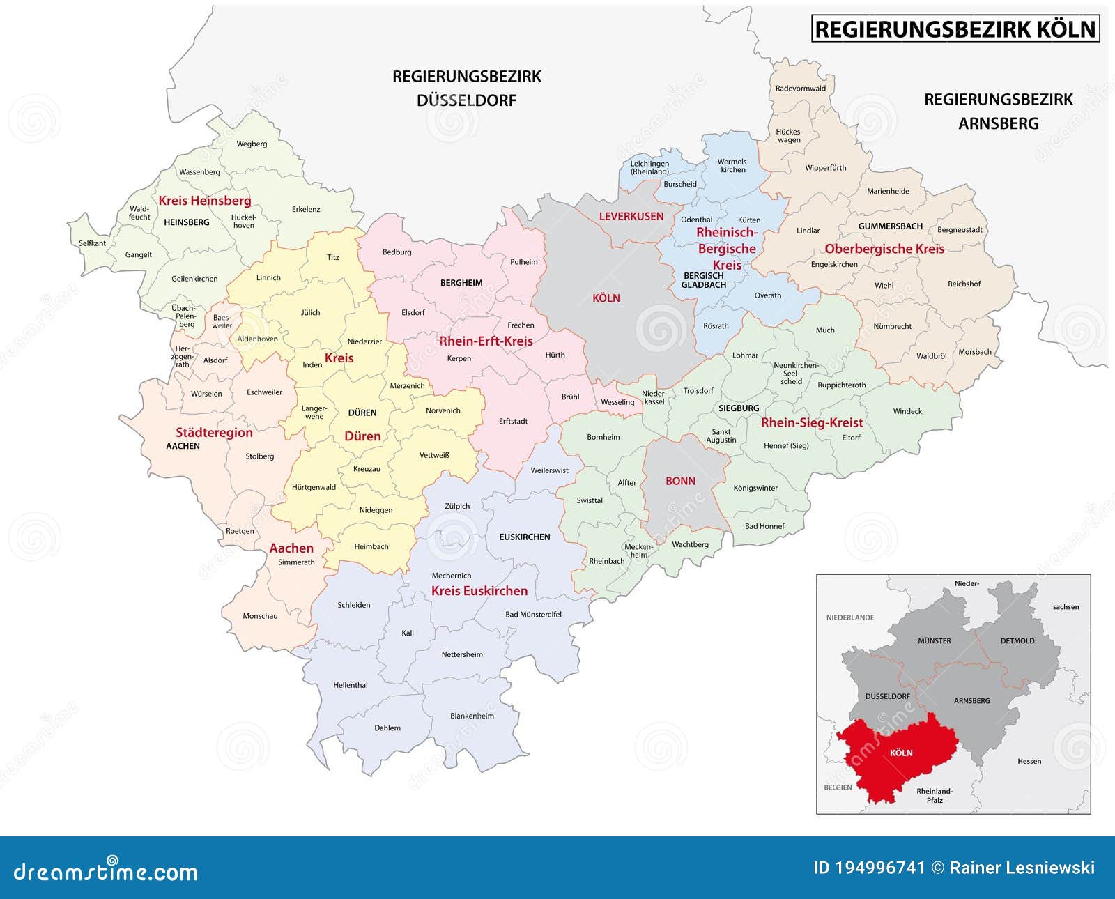 Cologne Region Federal Republic Of Germany, State Of North Rhine ...