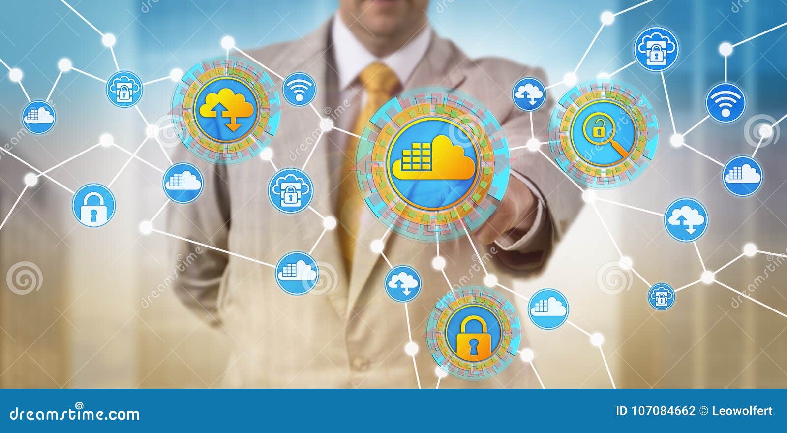 Administrator Adding Cloud Container To Network Stock Photo - Image of ...