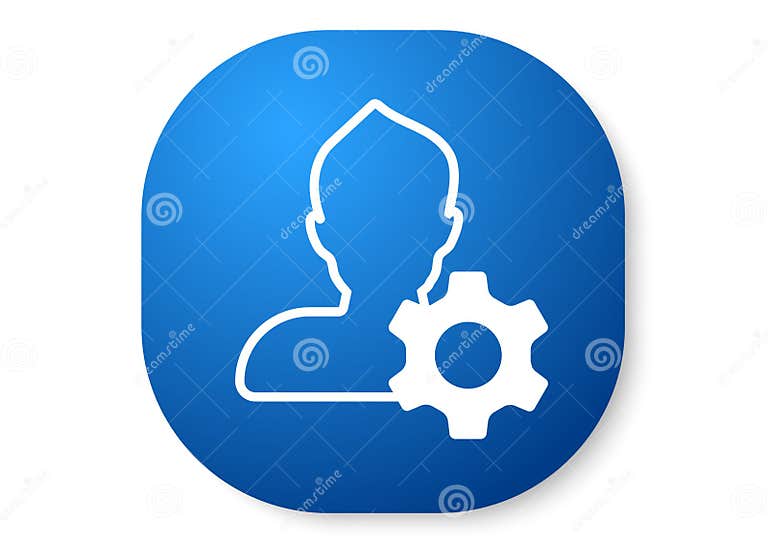 Administrator blue icon stock vector. Illustration of design - 115096776