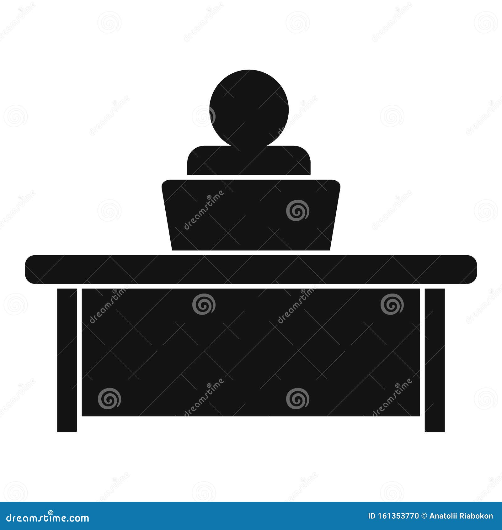 Administrator Desktop Icon, Simple Style Stock Vector - Illustration of ...