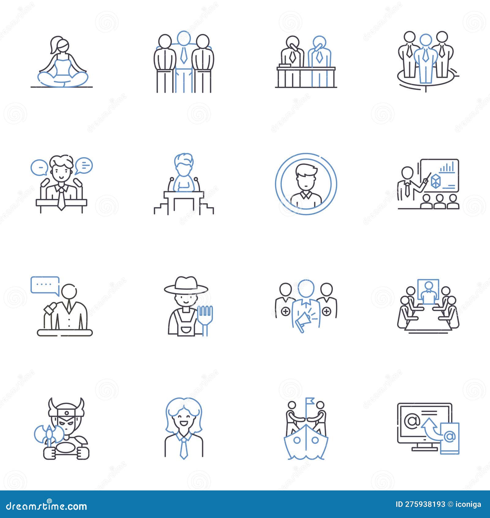 Administrator Line Icons Collection. Management, Leadership, Control ...