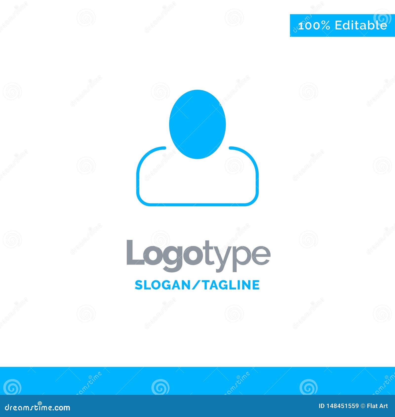 Administrator, Man, User Blue Solid Logo Template. Place for Tagline ...