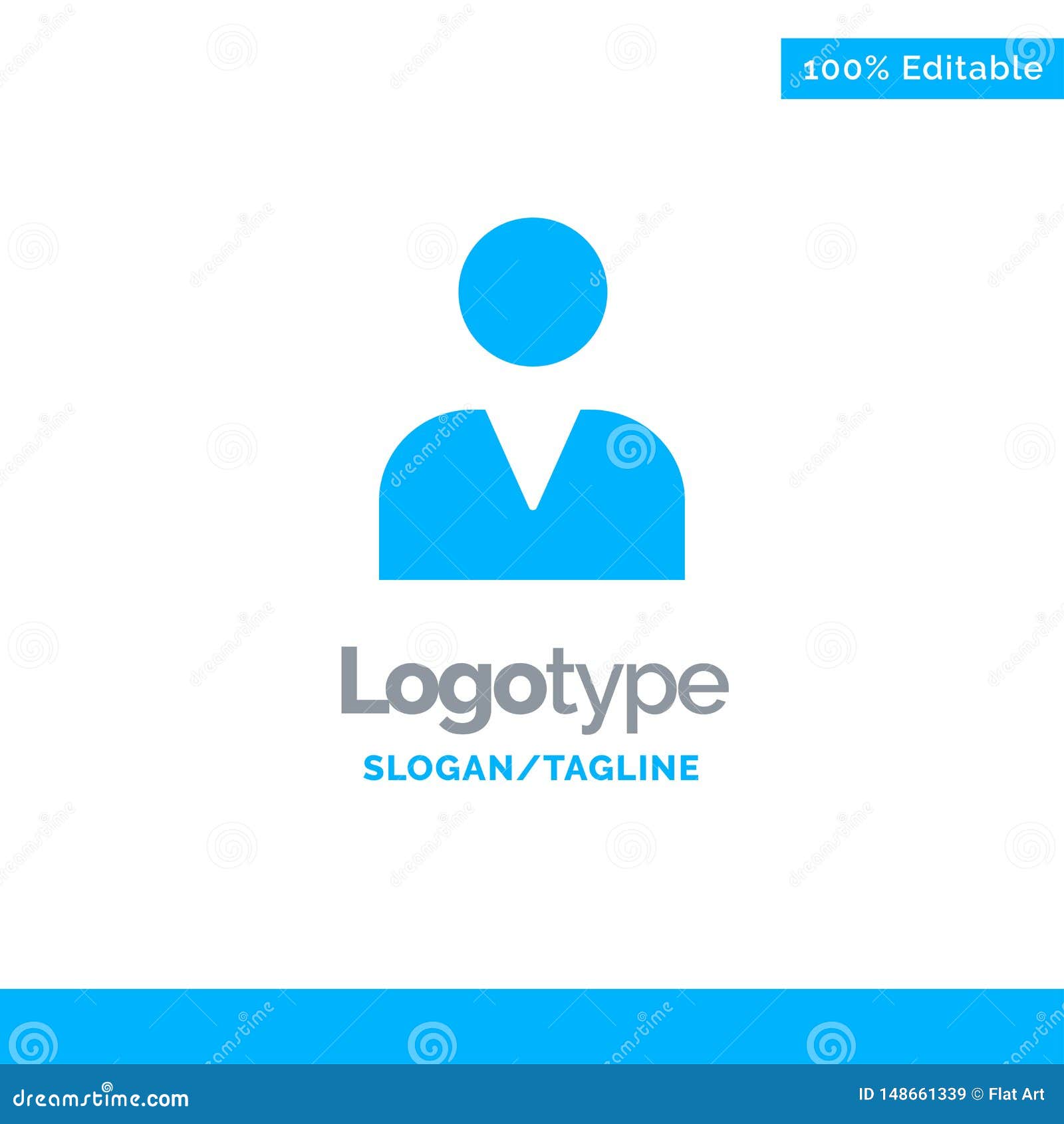 Administrator, Man, User Blue Solid Logo Template. Place for Tagline ...