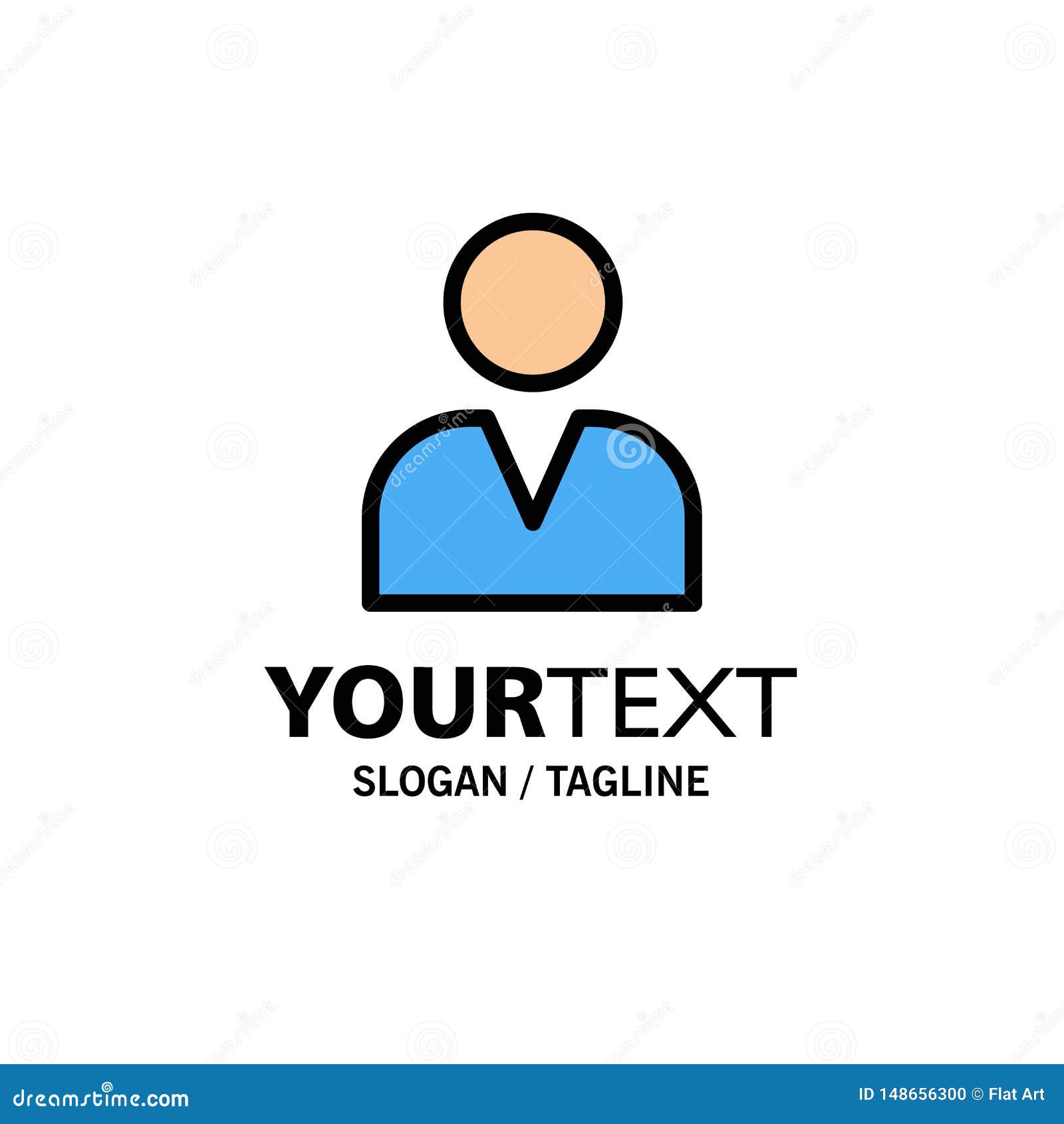 Administrator, Man, User Business Logo Template. Flat Color Stock ...