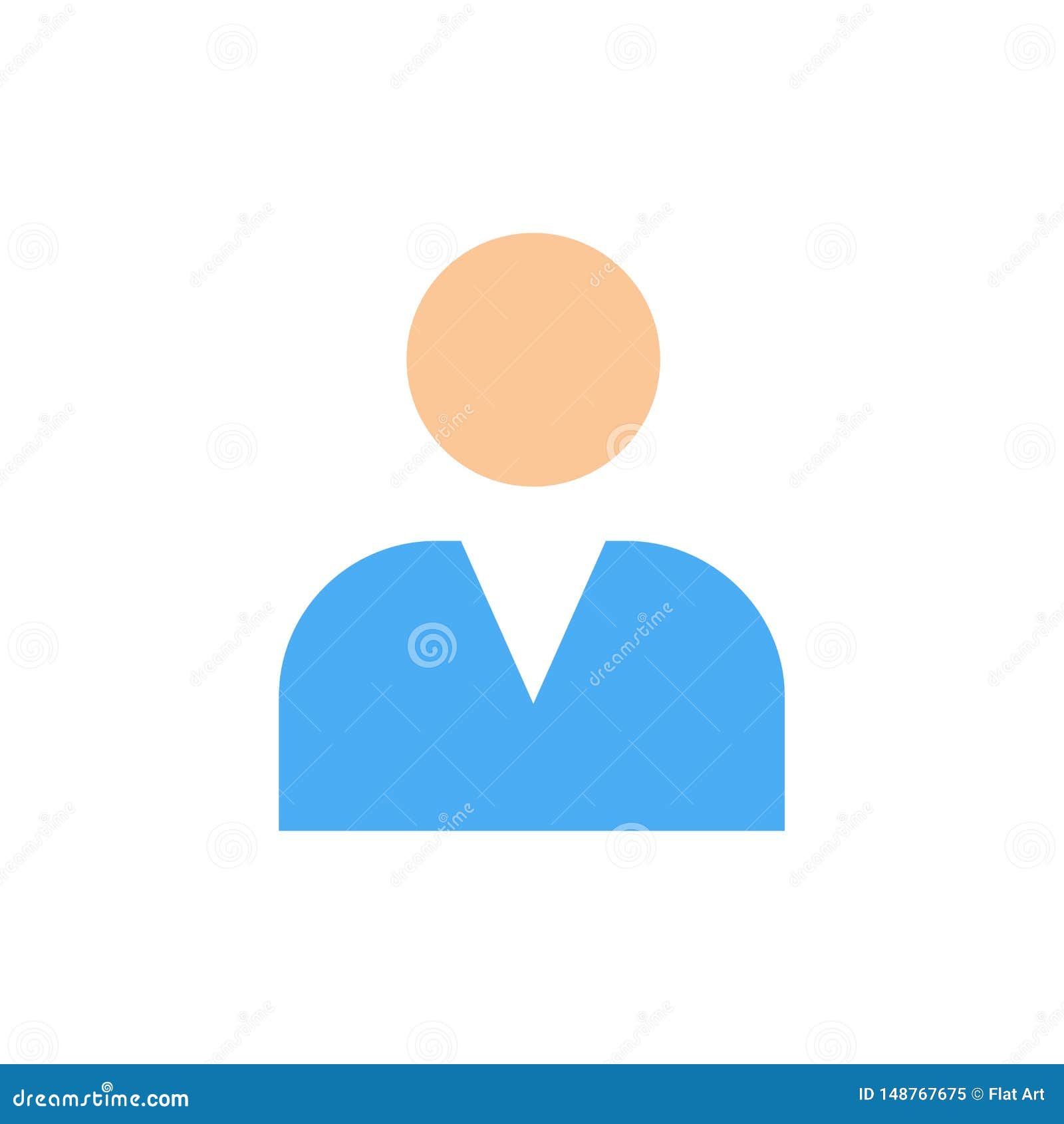 Administrator, Man, User Flat Color Icon. Vector Icon Banner Template ...