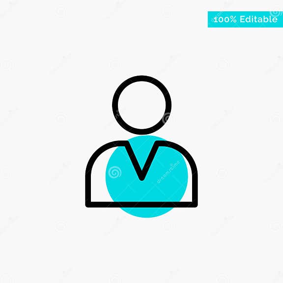 Administrator, Man, User Turquoise Highlight Circle Point Vector Icon ...