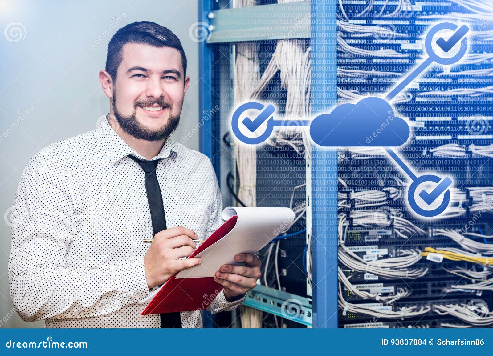 It Administrator at the Server Stock Photo - Image of administrator ...