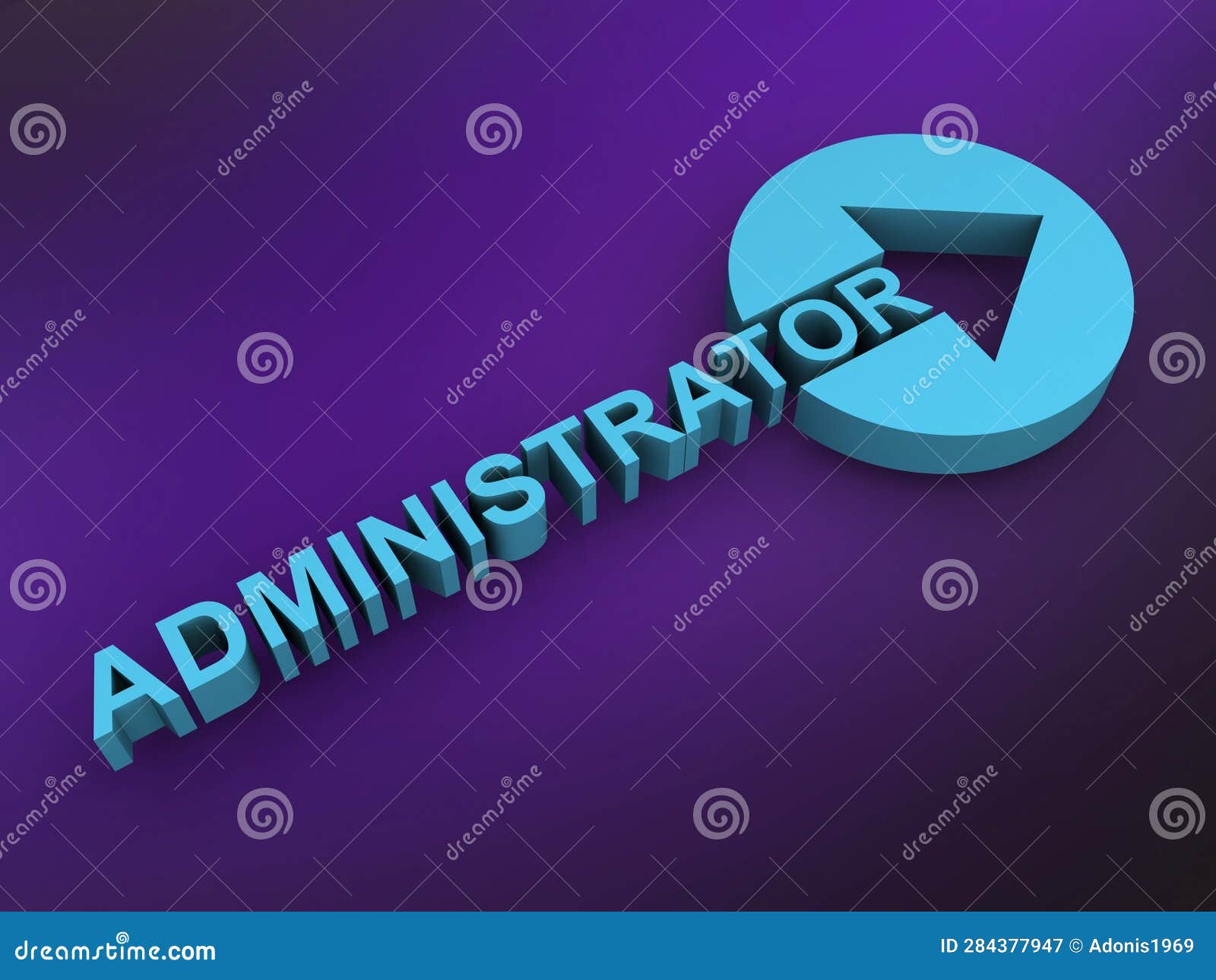 Administrator Word on Purple Stock Illustration - Illustration of ...
