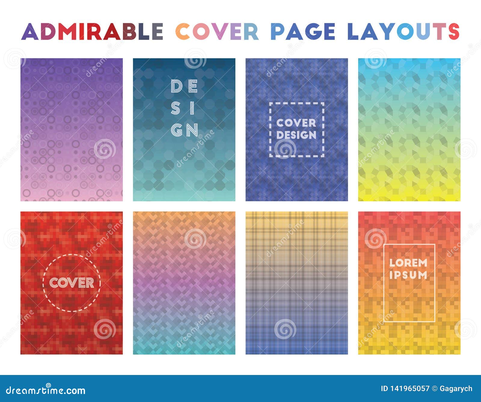 Admirable Cover Page Layouts. Stock Vector - Illustration of back, book ...