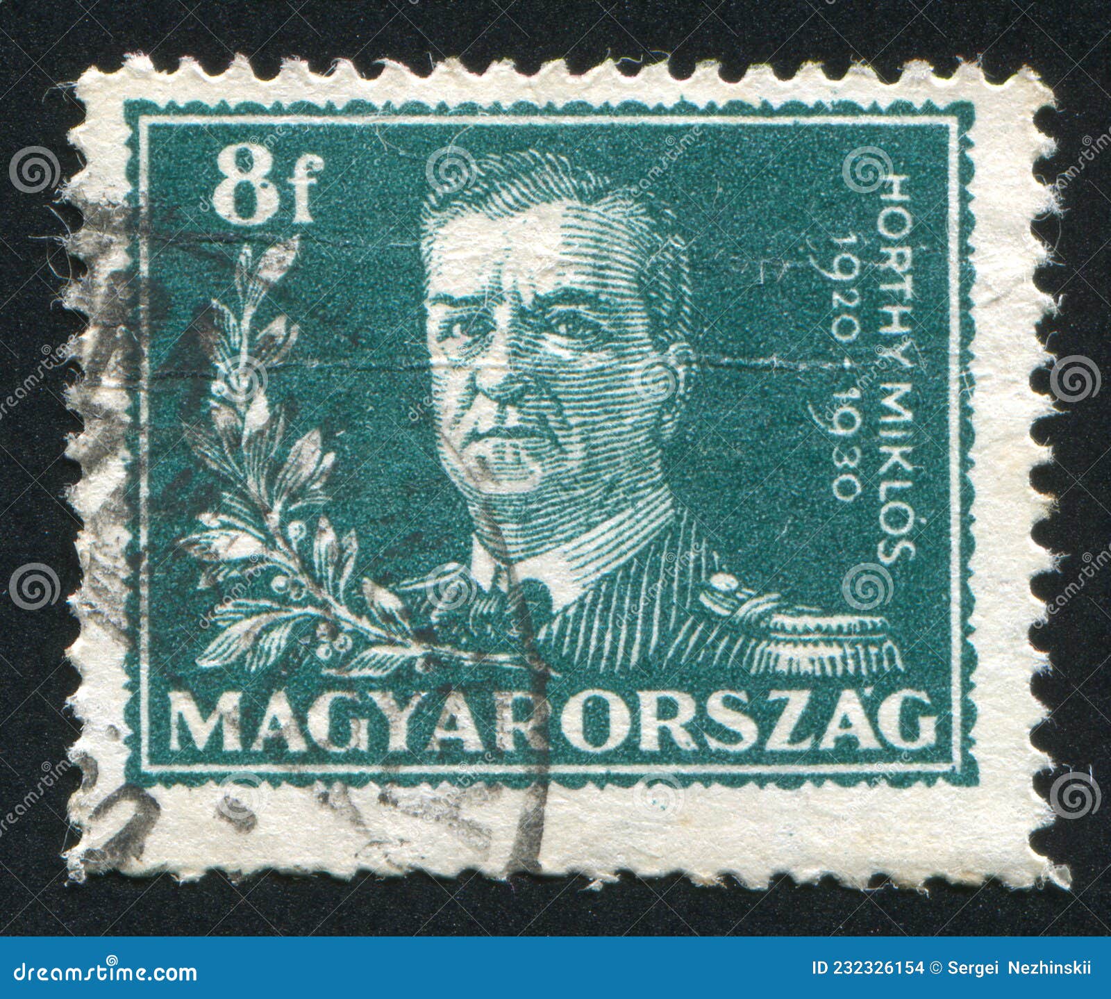Admiral Nicholas Horthy editorial stock image. Image of philately ...