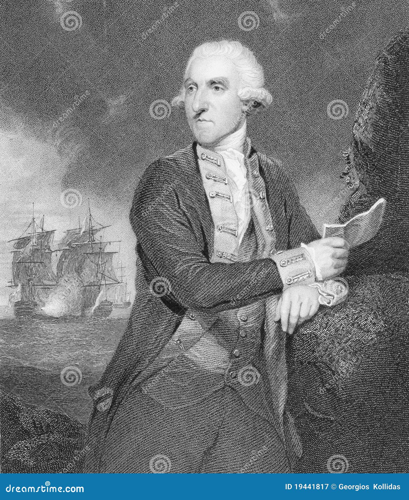 Admiral Samuel Hood editorial photography. Image of antique - 19441817